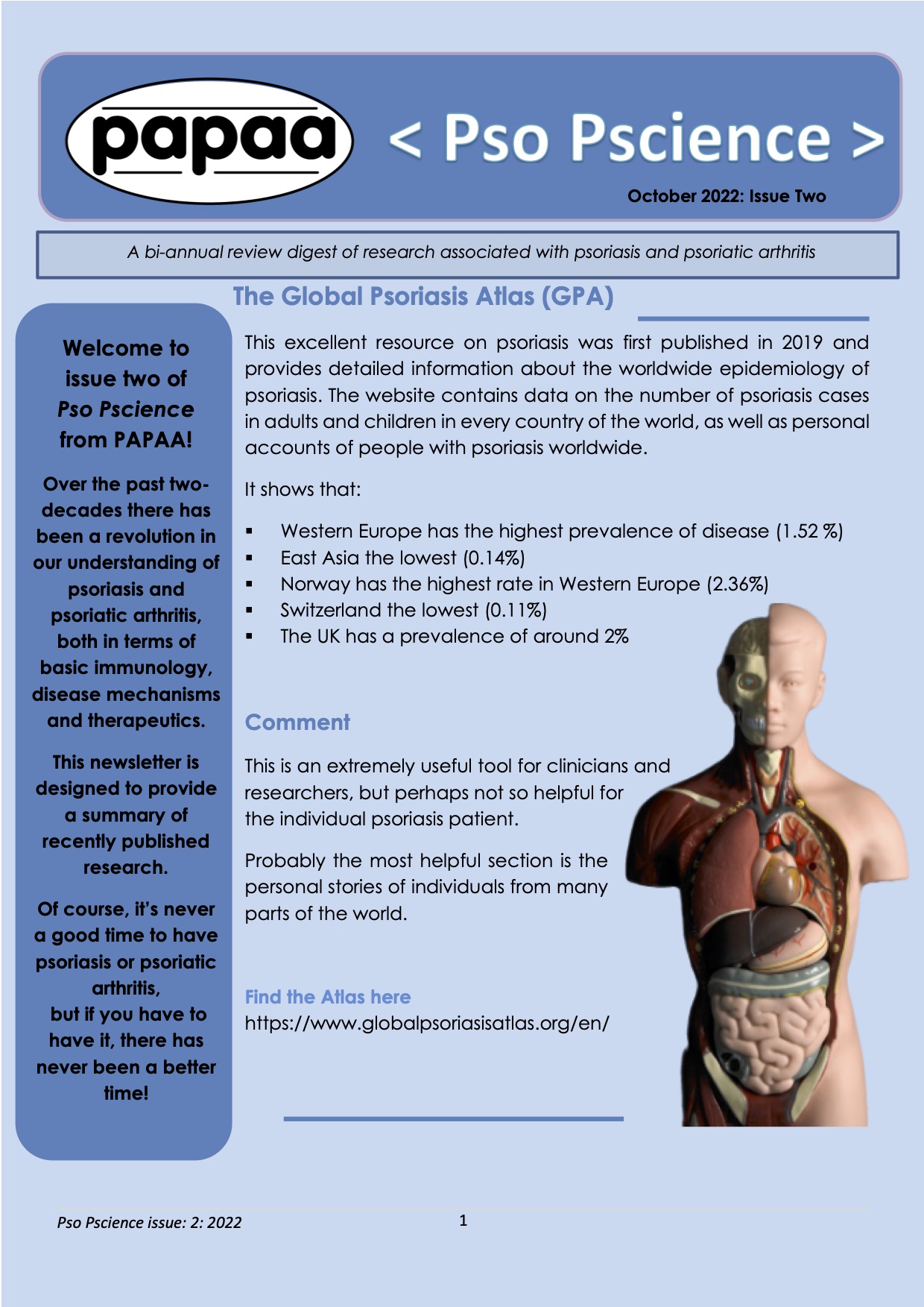 Pso Pscience is a PAPAA publication dedicated to looking at recent ...